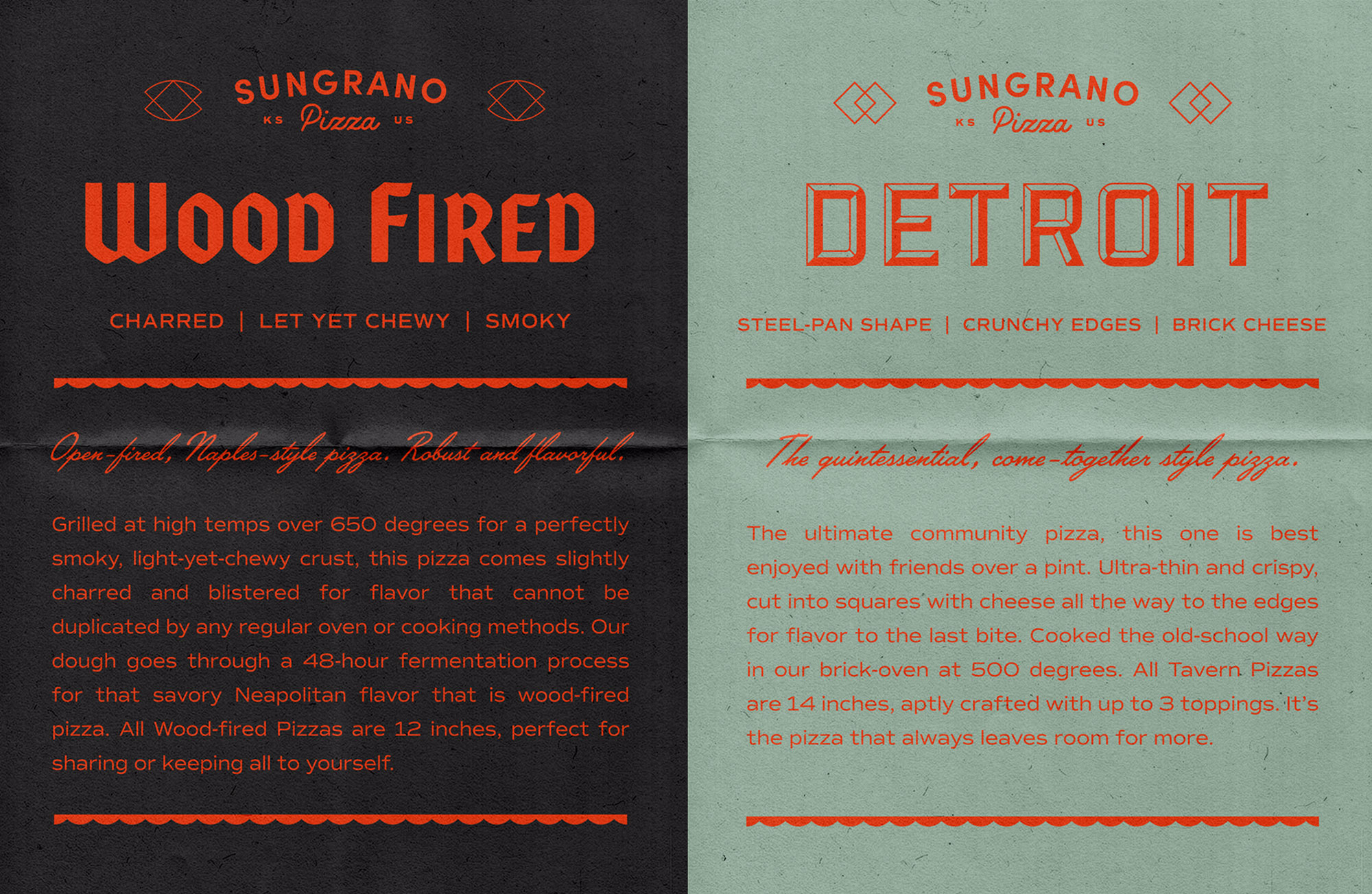 Sungrano Pizza Restaurant Branding | Brain Sinew